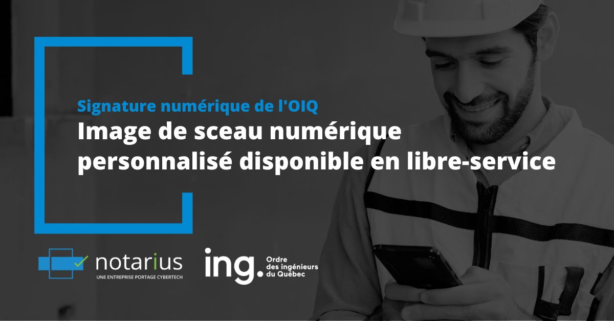 Signature numérique de l’OIQ : Image de sceau personnalisé en libre ...